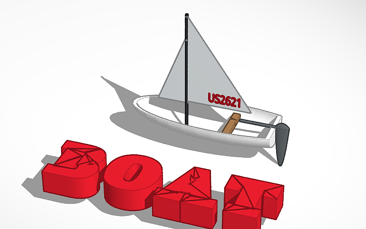 3D design Simple Sail Boat - Tinkercad