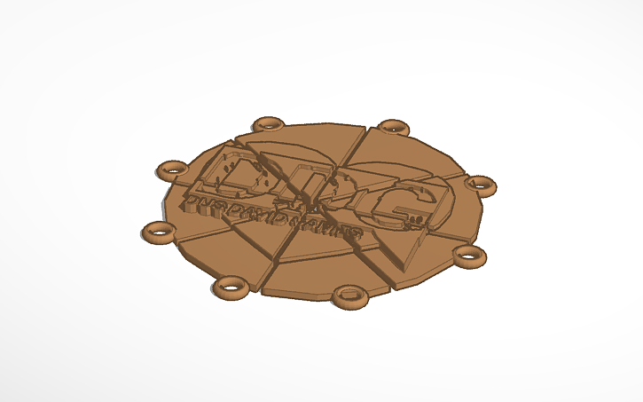 3D design vriendschaps ketting DDG - Tinkercad