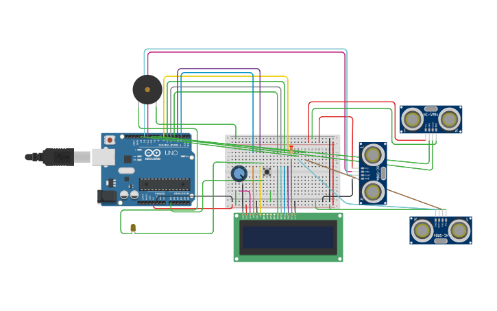 Circuit design Smart Stick For Blind - Tinkercad