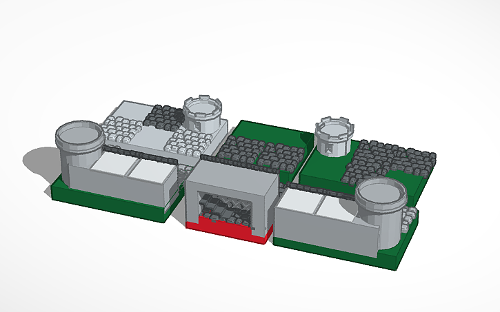 3D design Castle Chess Board - Tinkercad