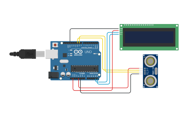 Circuit design Copy of Rangkaian Pendeteksi Kedatangan Kereta - Tinkercad