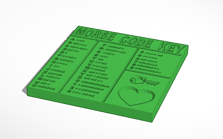3D design Morse Code Key - Tinkercad