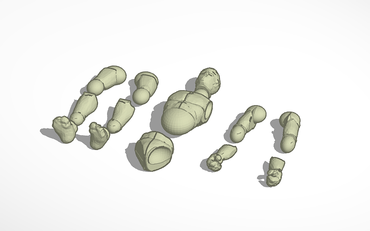 3D design poseable armature - Tinkercad