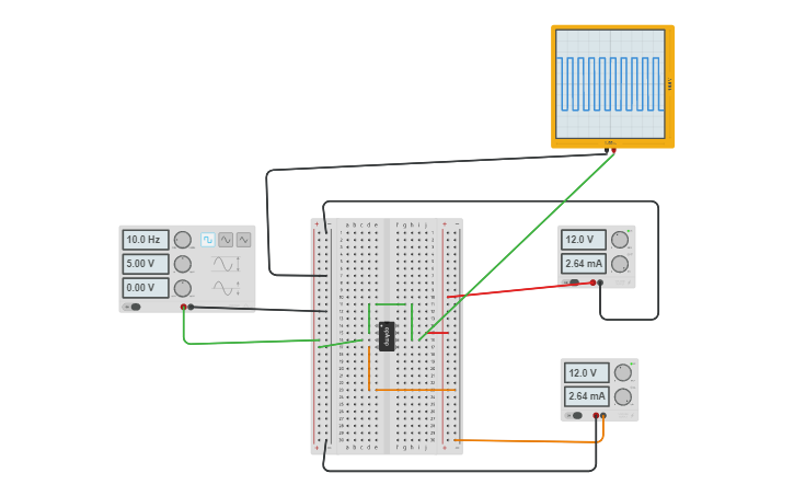 Circuit design Buffer Inseguitore di Tensione - Tinkercad
