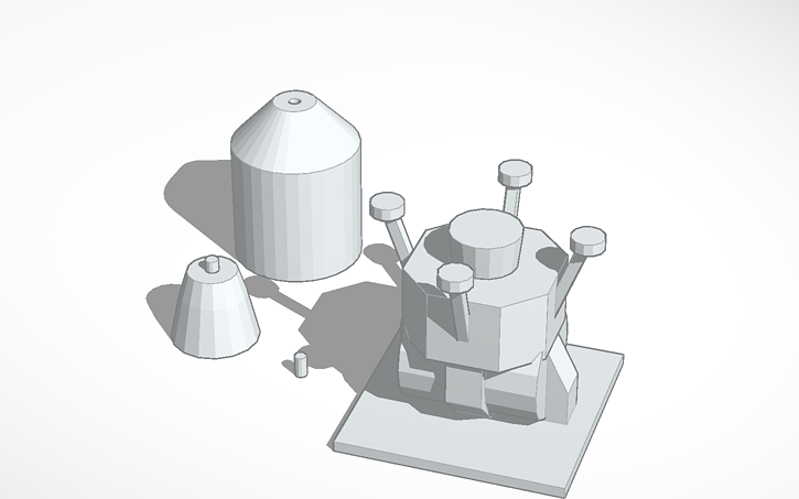 3D design Apollo Lander and Rocket | Tinkercad