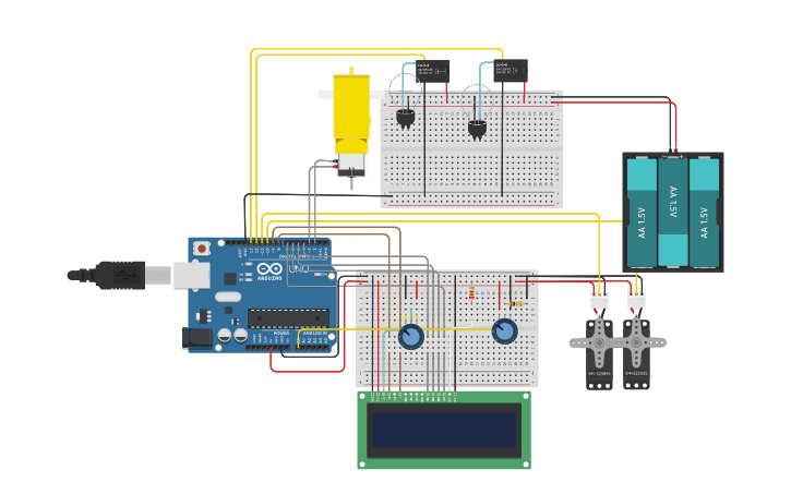 Circuit Design Servo Fan Controlled By Temperature Based On Thermistor Control Tinkercad