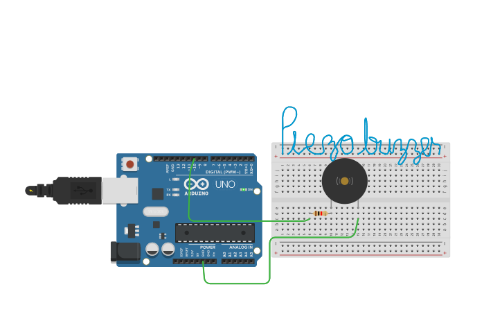 Circuit design Piezo Buzzer: You Are My Sunshine - Tinkercad