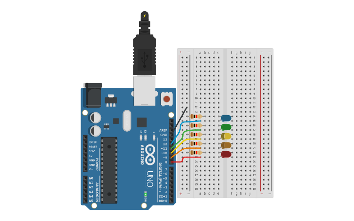 Circuit design Rowan Konicek For loop 2a - Tinkercad