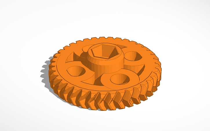 3D design Ring Spoked Herringbone Gear - Tinkercad