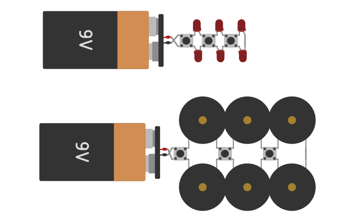 Circuit design LED and piezo - Tinkercad