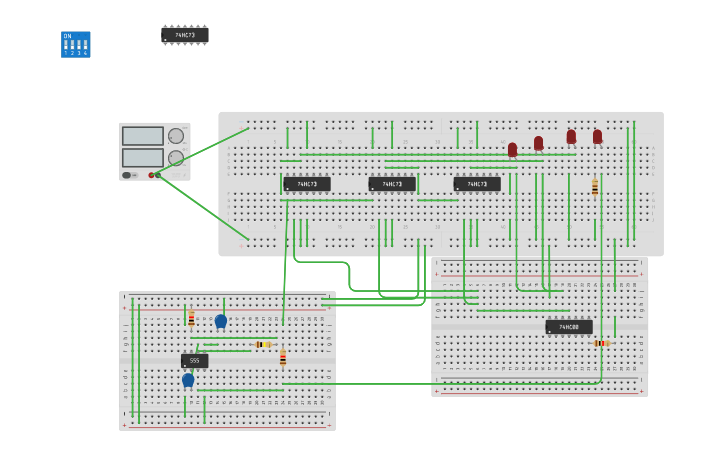 Circuit Design Mod 6 Up Counter Asynchronous Tinkercad