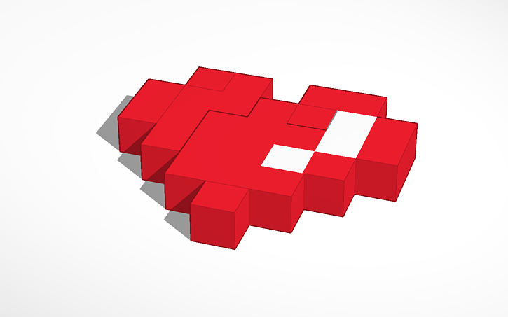3D design "minecraft heart" by marta - Tinkercad