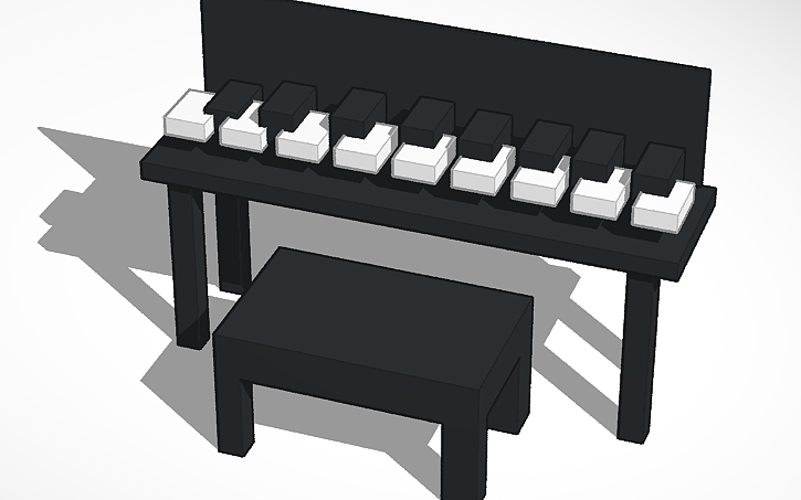 3D design PİANO - Tinkercad
