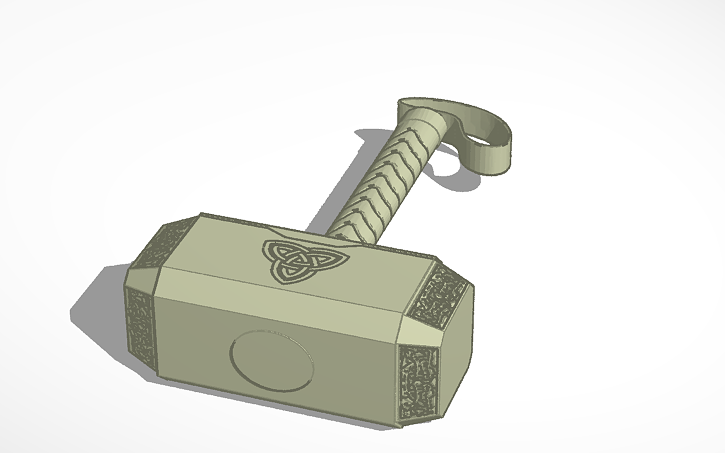 3D design THORS HAMMER - Tinkercad