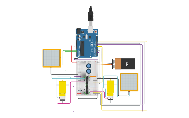 Circuit design Exerc. 3D - Aula 4 - Tinkercad