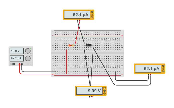 Circuit design Praktek 5-Diode Zener | Tinkercad