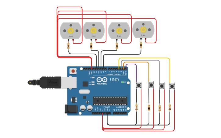 Circuit design Brenda Martins Santos - Motores | Tinkercad
