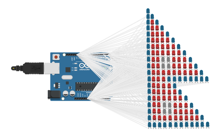 Circuit design Nepal flag - Tinkercad