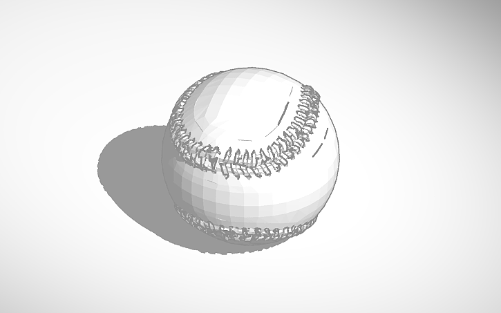 3D design Baseball - Tinkercad