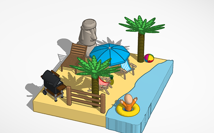 3D design summer vibe - Tinkercad