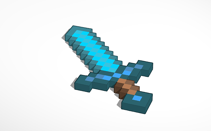 3D design Minecraft Sword | Tinkercad