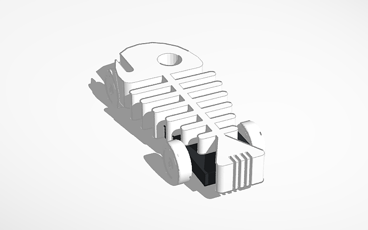 3D design Fishbone Pinewood derby car - Tinkercad