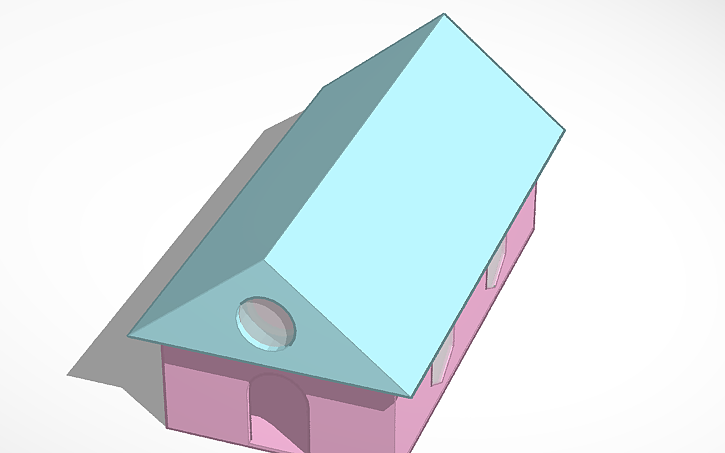 3D design pink house | Tinkercad