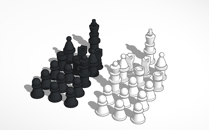 3D design Complete Chess Set - Tinkercad