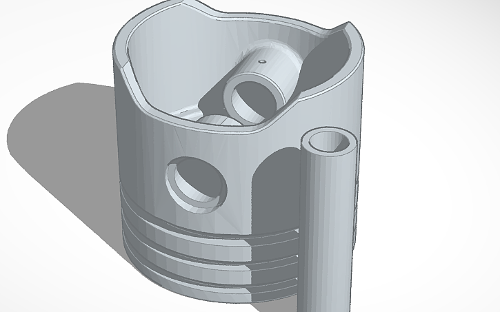 3D design piston - Tinkercad
