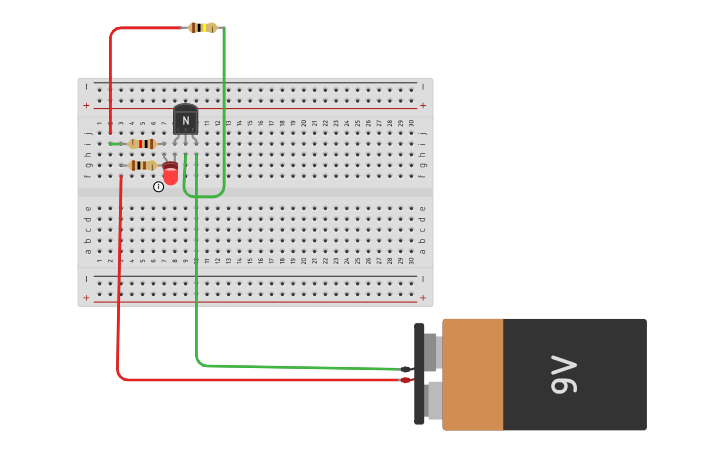 Circuit design transistor switch - Tinkercad