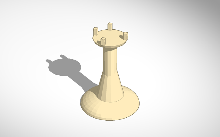 3D design Queen in chess | Tinkercad