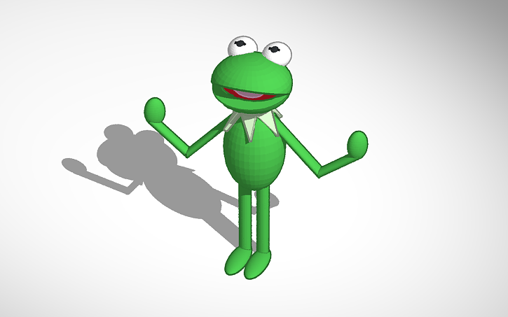 3D design Kermit The Frog - Tinkercad