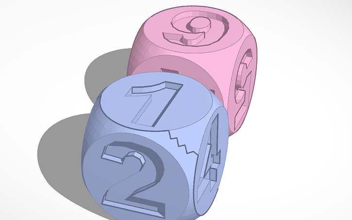 3D design dice - Tinkercad