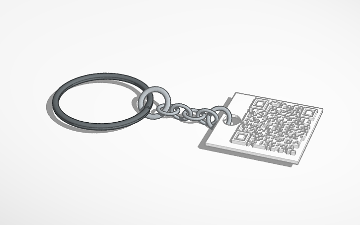 3D design QR Code Keychain - Tinkercad