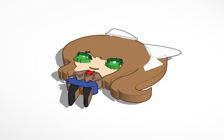 3D design Chibi Monika (Doki Doki Literature Club) - Tinkercad