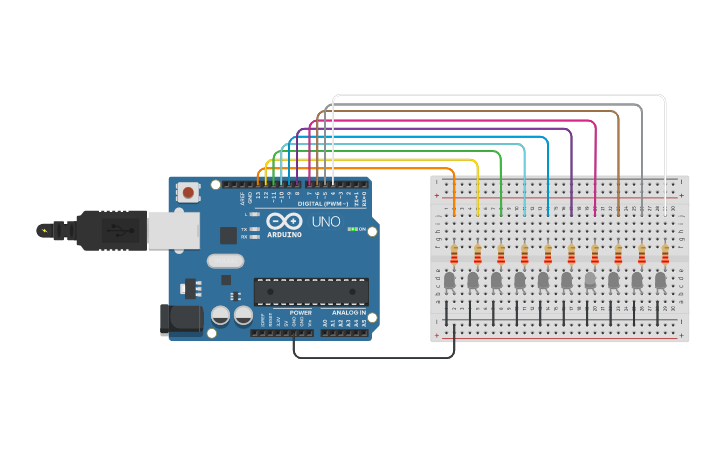 Circuit design P5_LÓPEZ_ITZEL_5D - Tinkercad
