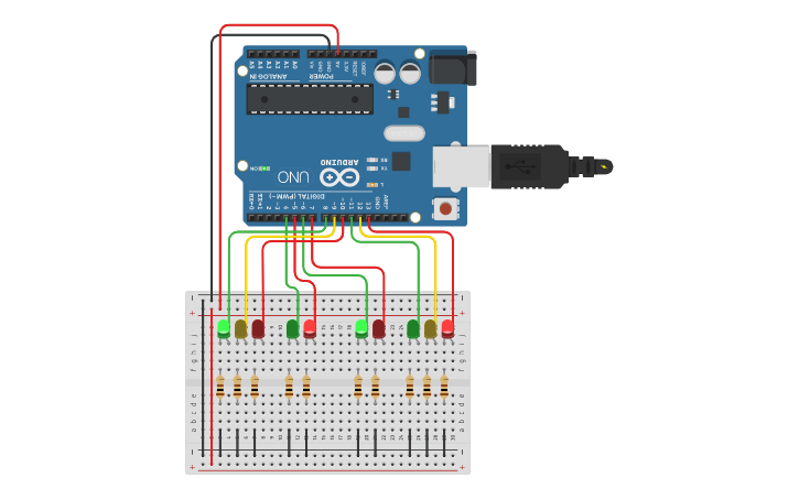 Circuit design TLC - Tinkercad