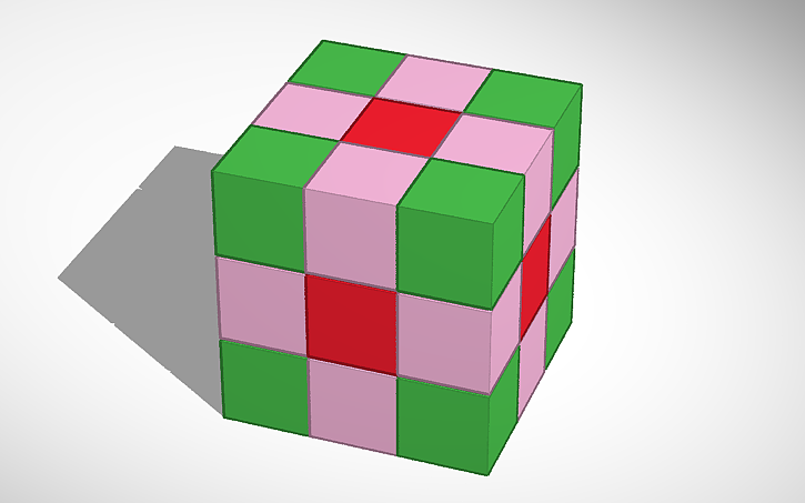 3D design 3x3x3 Cube - Tinkercad