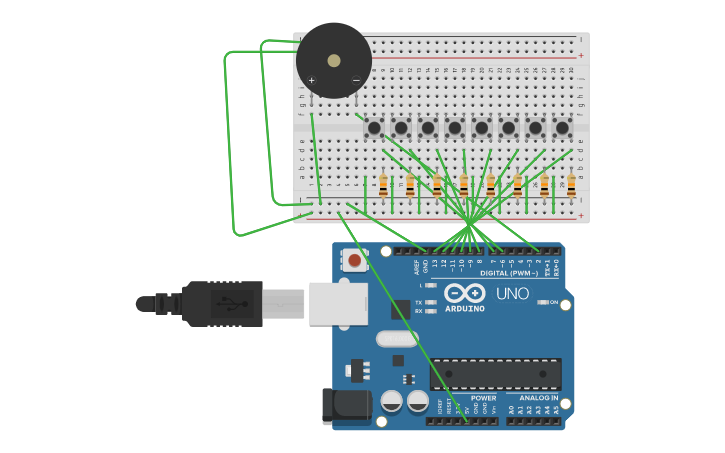 Circuit design Speaker - Tinkercad