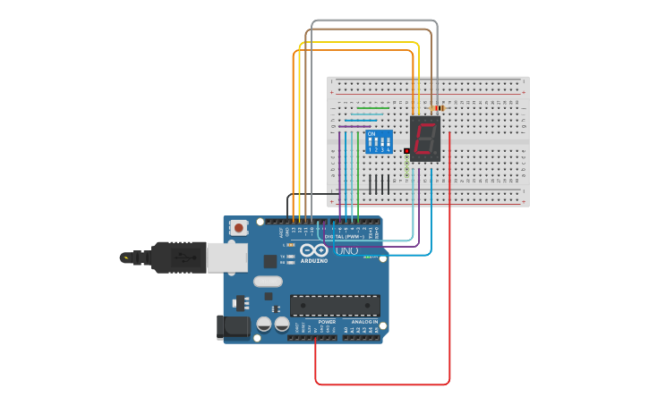 Circuit Design Switch And Seven Segment Tinkercad 