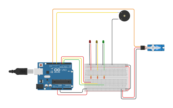 Circuit design Q1 PERFORMANCE TASK || Railroad crossing - Tinkercad