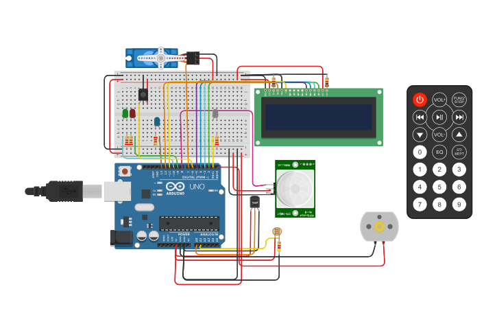 Circuit design Home Automation System - Tinkercad