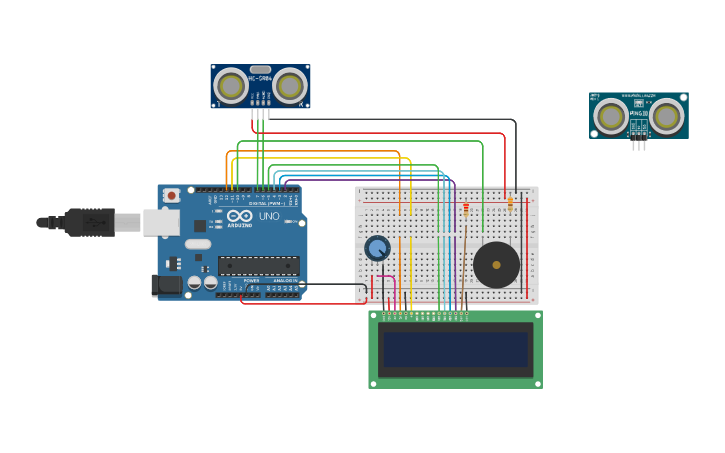 Circuit design Social distance | Tinkercad
