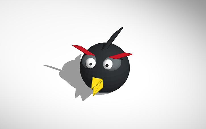 3D design bomb angry bird - Tinkercad