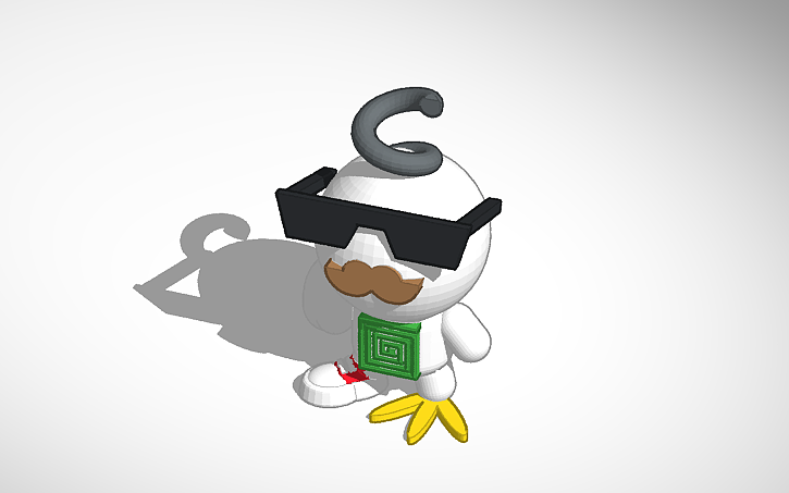 3D design Spring-Head Chicken man with egg | Tinkercad