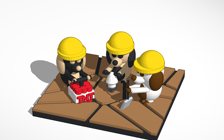 3D design construction pups - Tinkercad