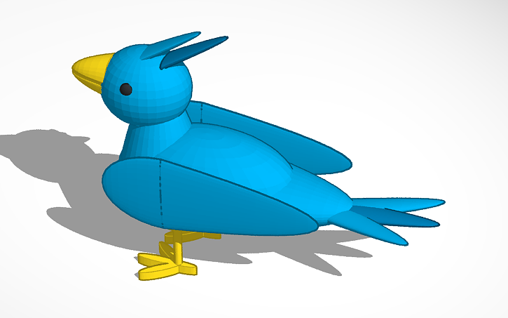 3D design Basic Bird - Tinkercad