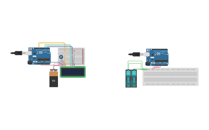 Circuit Design Battery Tinkercad