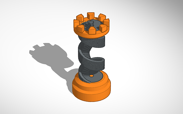 3D design Spiral Hook - Tinkercad