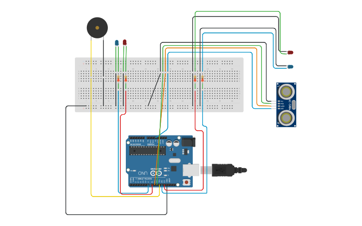 Circuit Design Motion Detector With Alarm Tinkercad